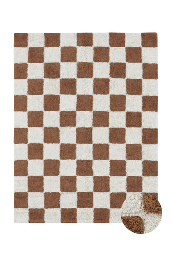 Washable Rug Kitchen Tiles Toffee | Lorena Canals