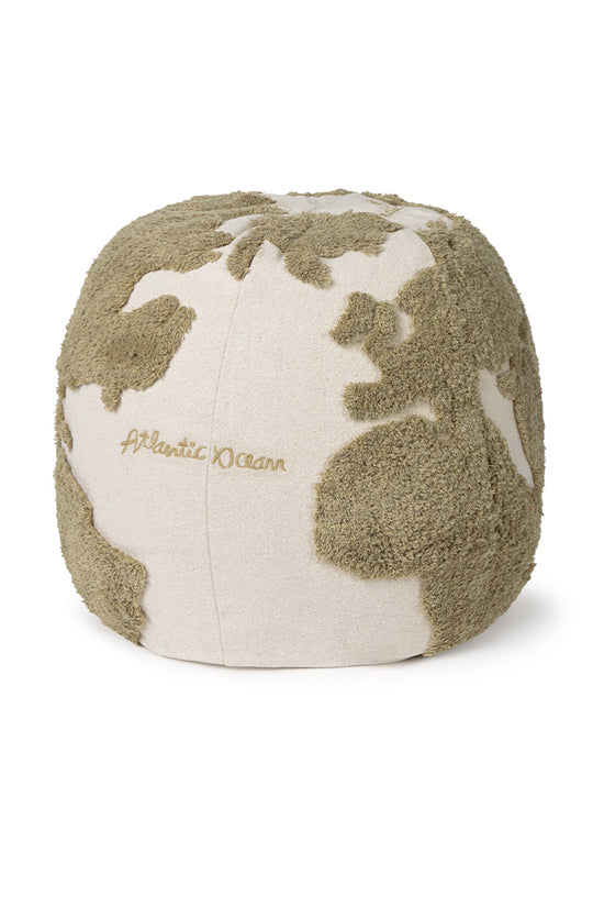 Pouf World Map Rugcycled – Lorena Canals