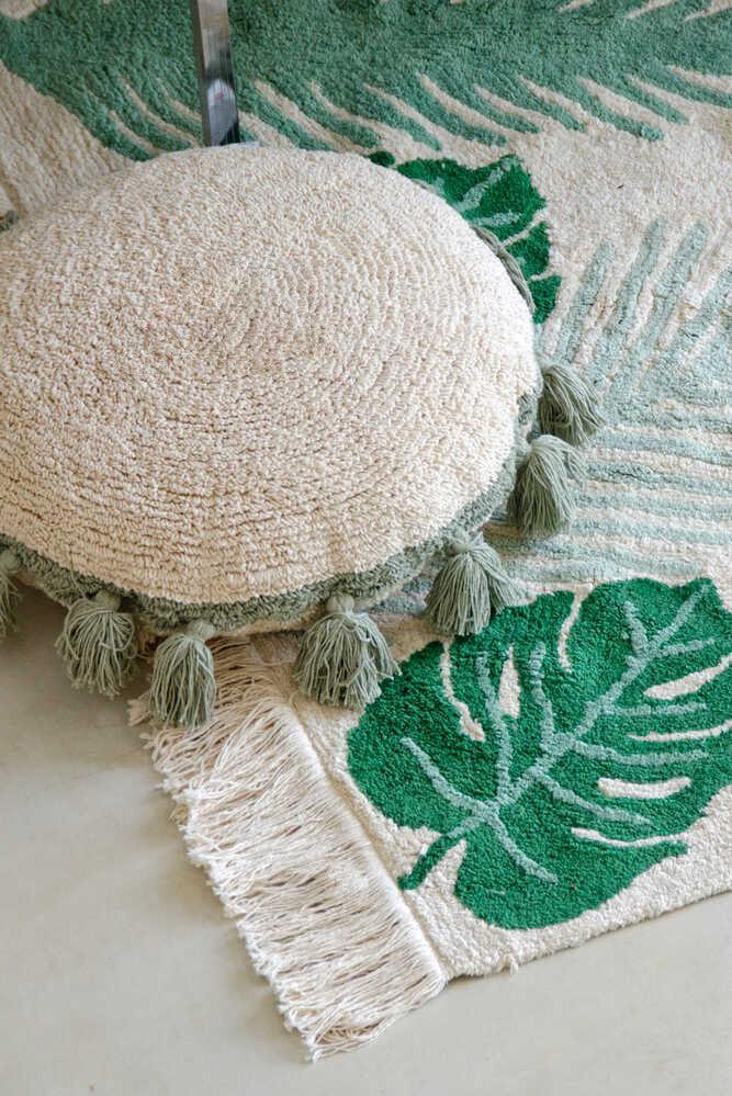 Floor Cushion Circle Green | Lorena Canals