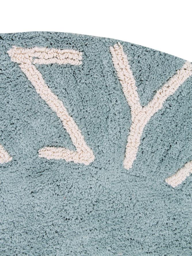 Washable Rug ABC Natural Vintage Blue | Lorena Canals